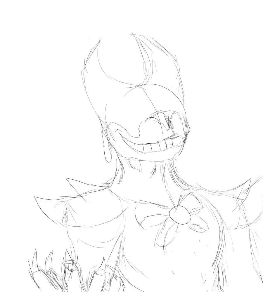 how to draw ink demon bendy easy