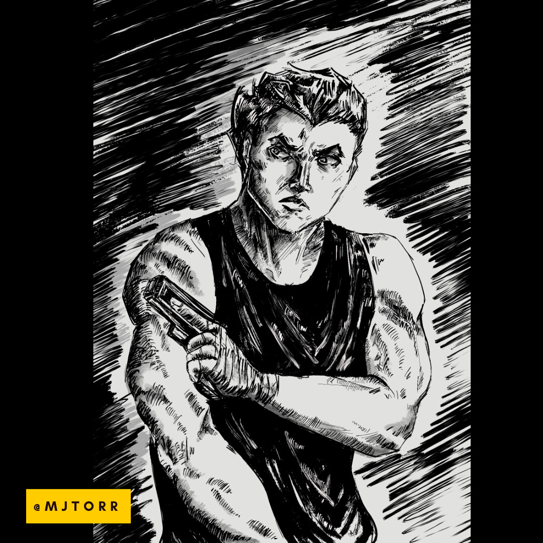 ArtStation - Character design Ink "The action man"