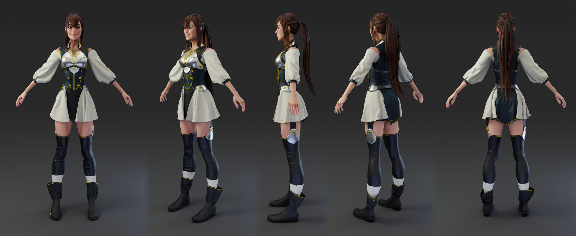 ArtStation - Shino Costume Turnaround