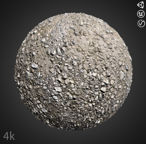3D textures PBR free Download - Dirt ground pebble seamless 3D Texture ...