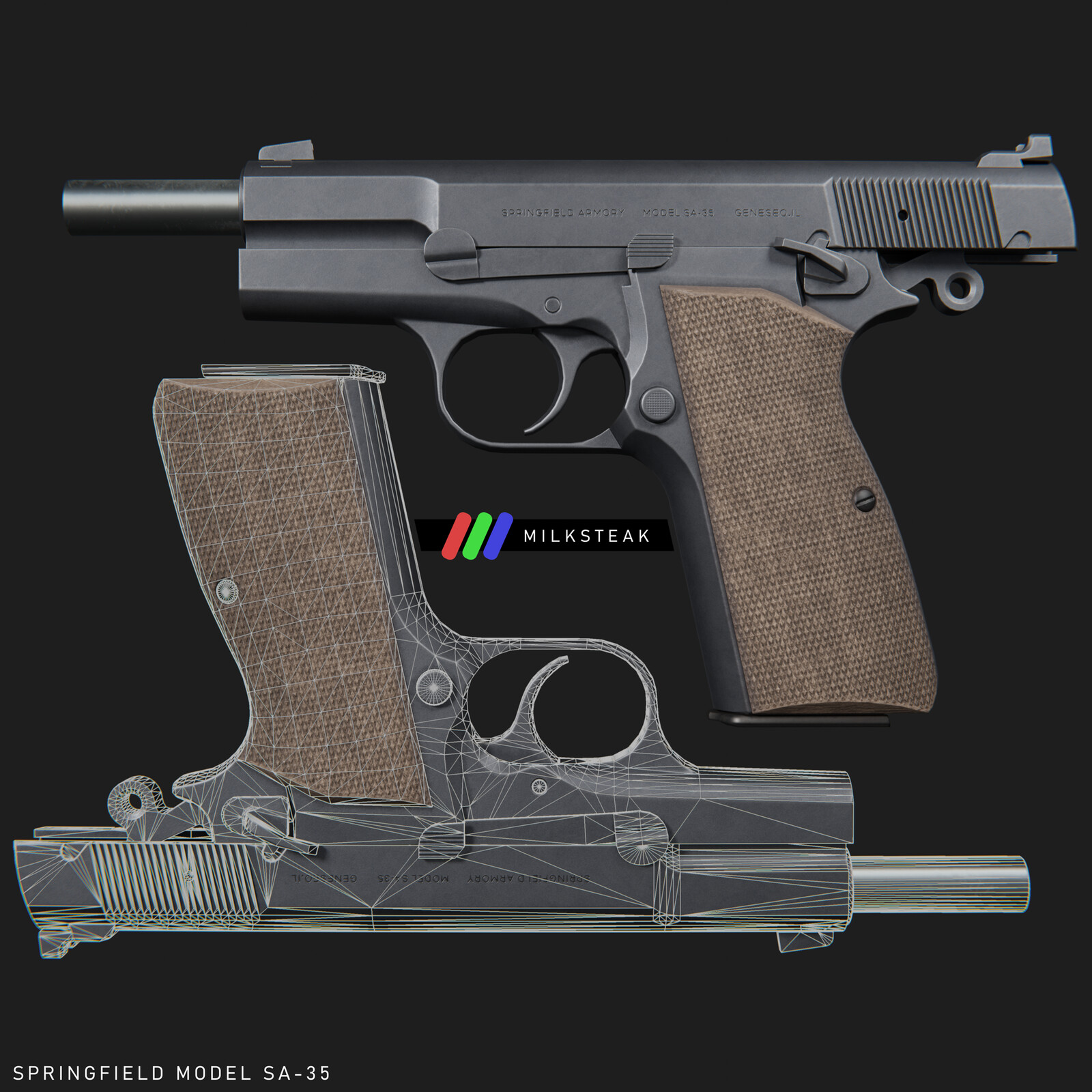 milksteak3D - Springfield Armory Model SA-35 with Ammo Box