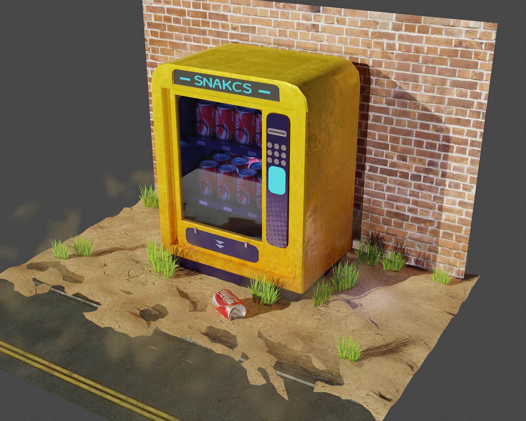 ArtStation - vending machine 3d study