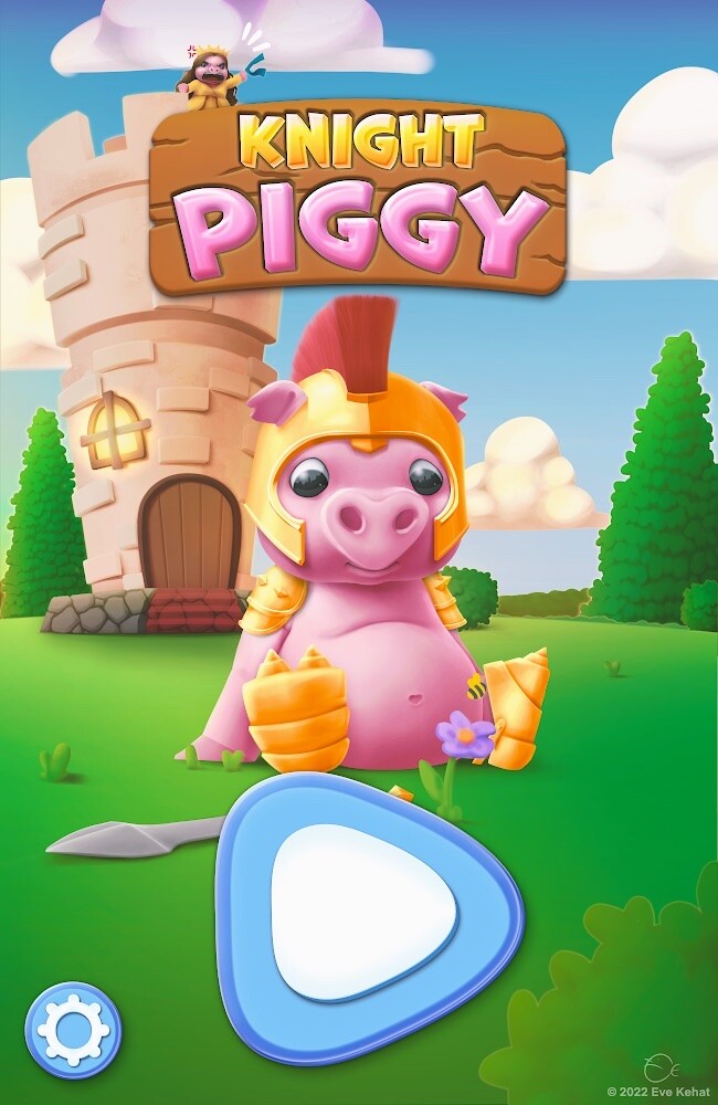 ArtStation - Knight Piggy! Hand drawn character, background and ...