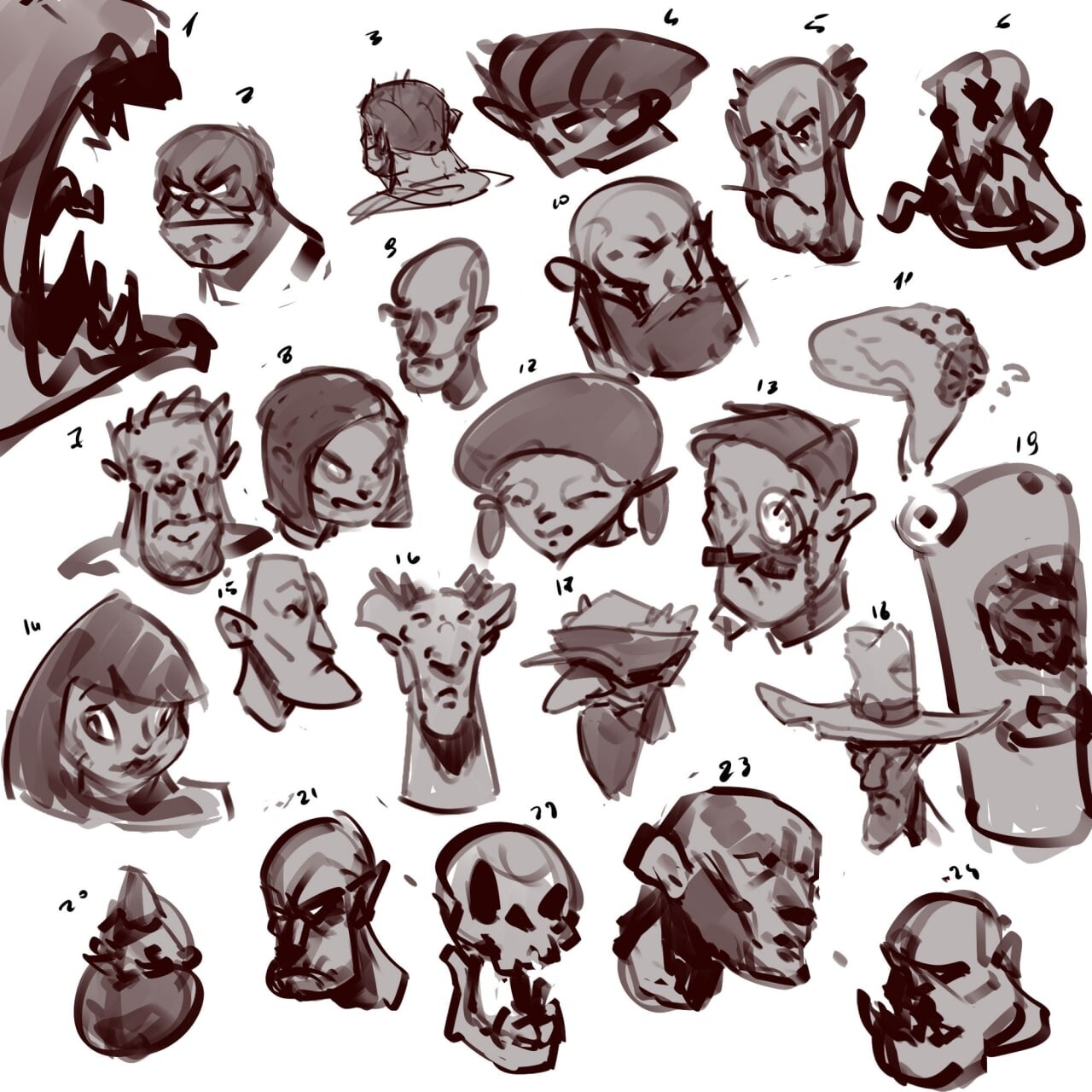 ArtStation - Face sketches