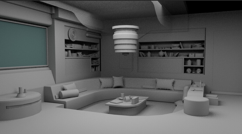 ArtStation - Futuristic Room Draft