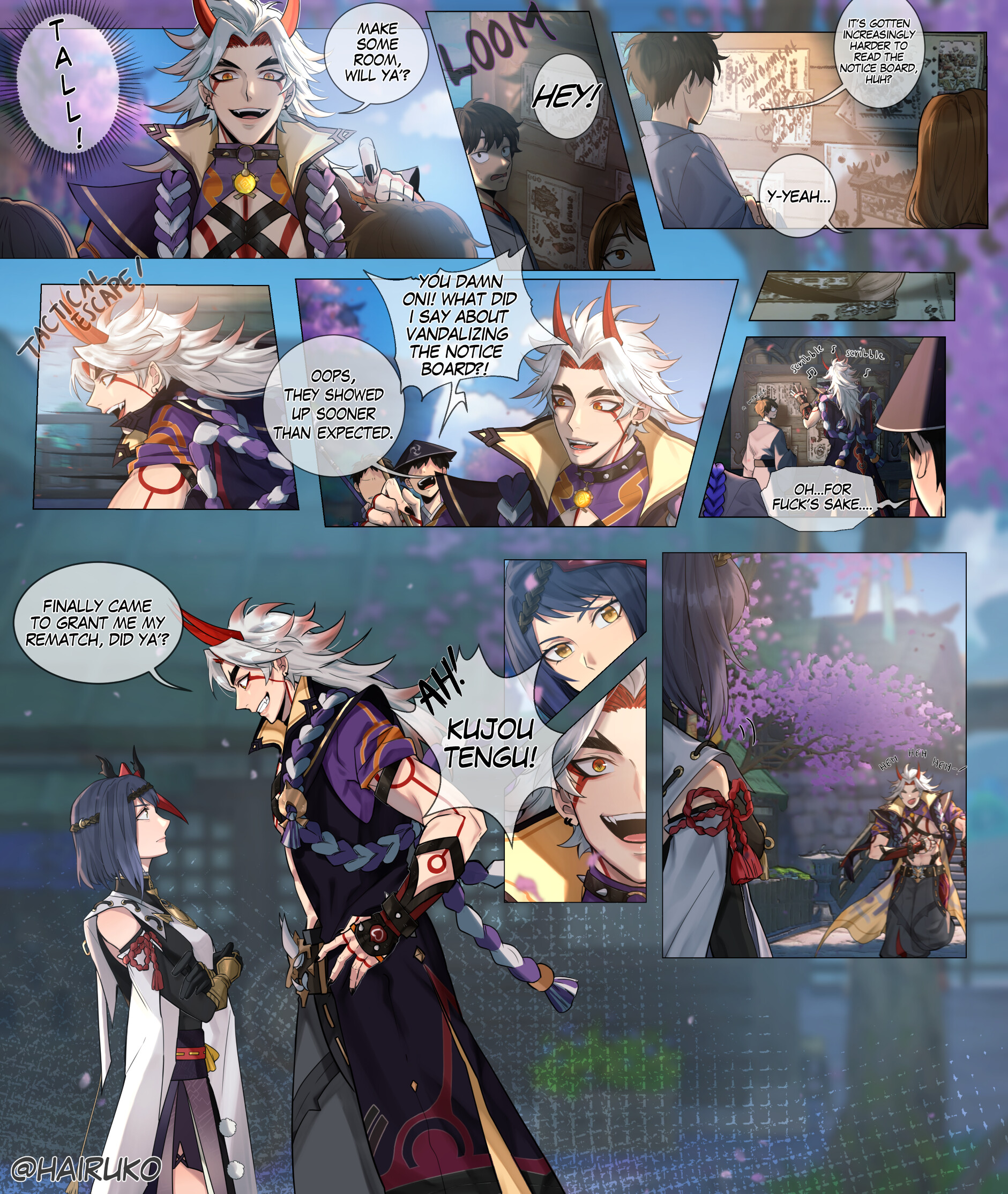 ArtStation - Arataki Itto vs. Kujou Sara