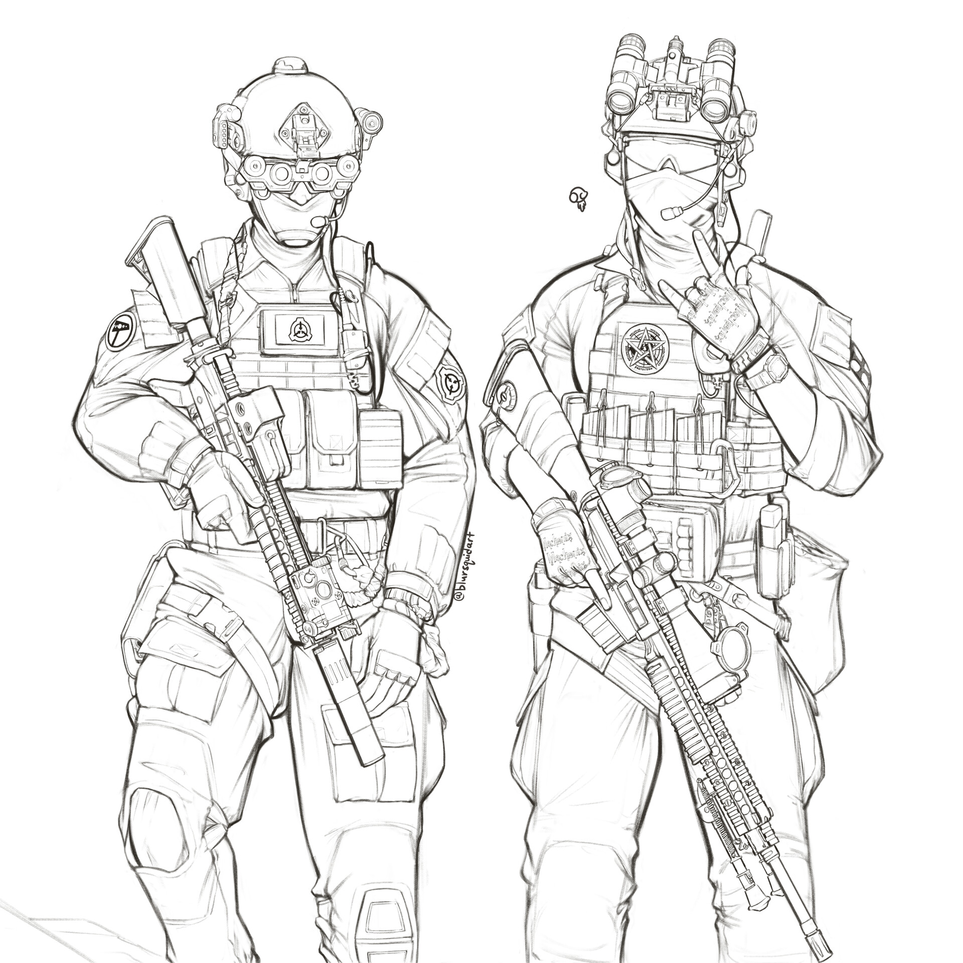 scp guard coloring pages