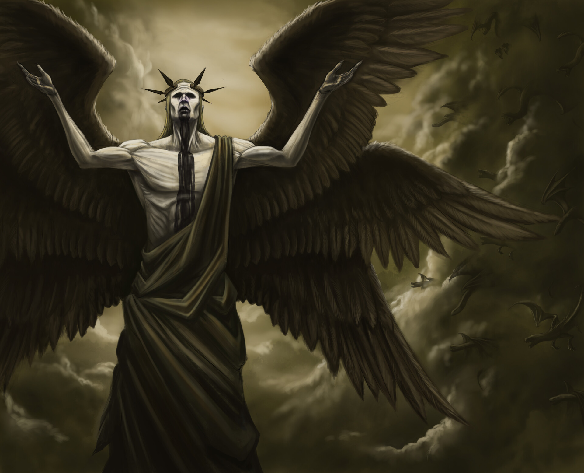 ArtStation - Ascension of the demon to heaven.