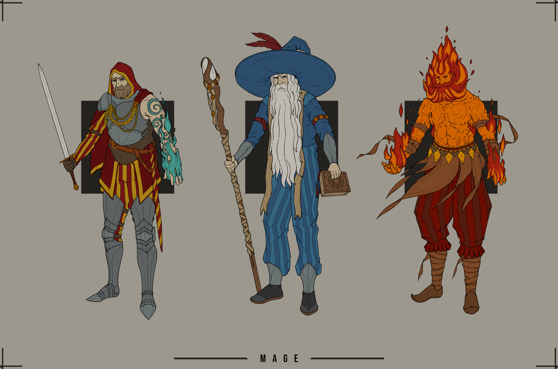 ArtStation - Mage Character Class Variation - RPG Fantasy