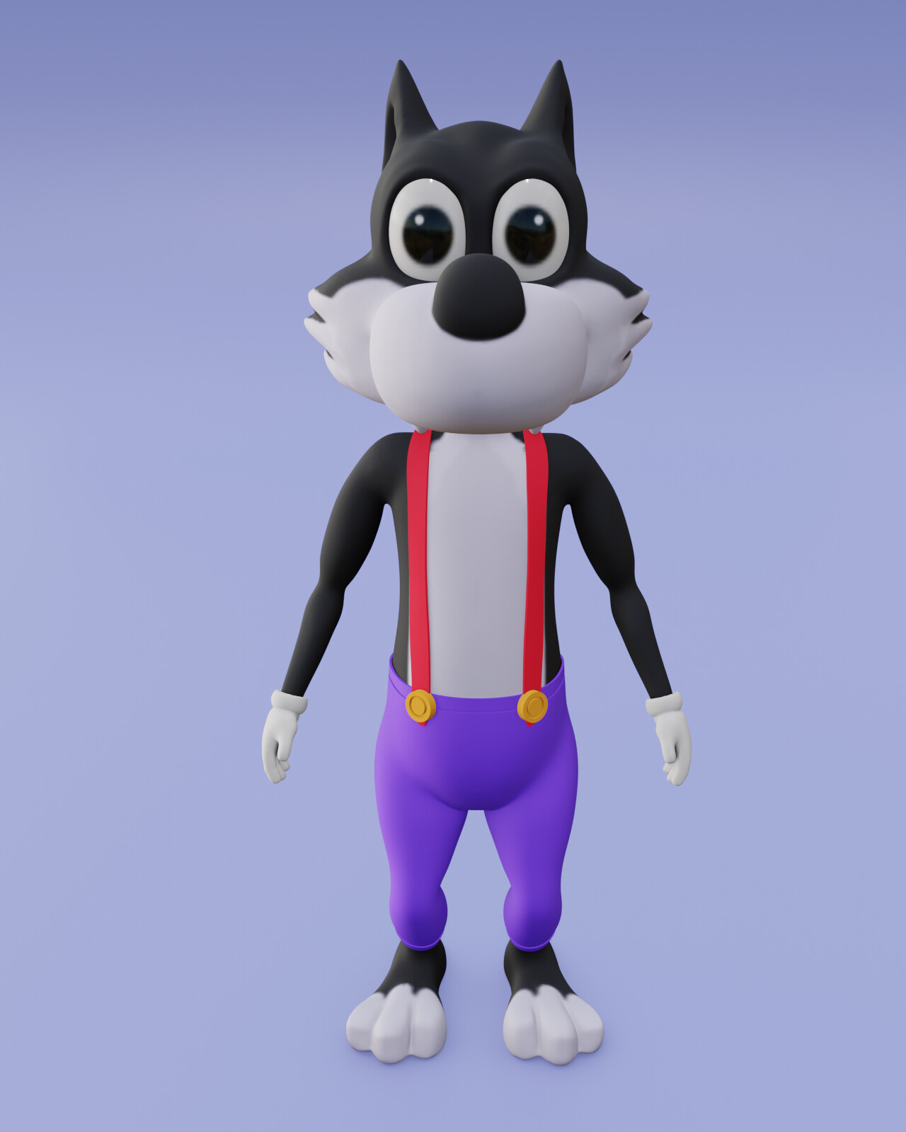 ArtStation - Stylized Paint Wolf