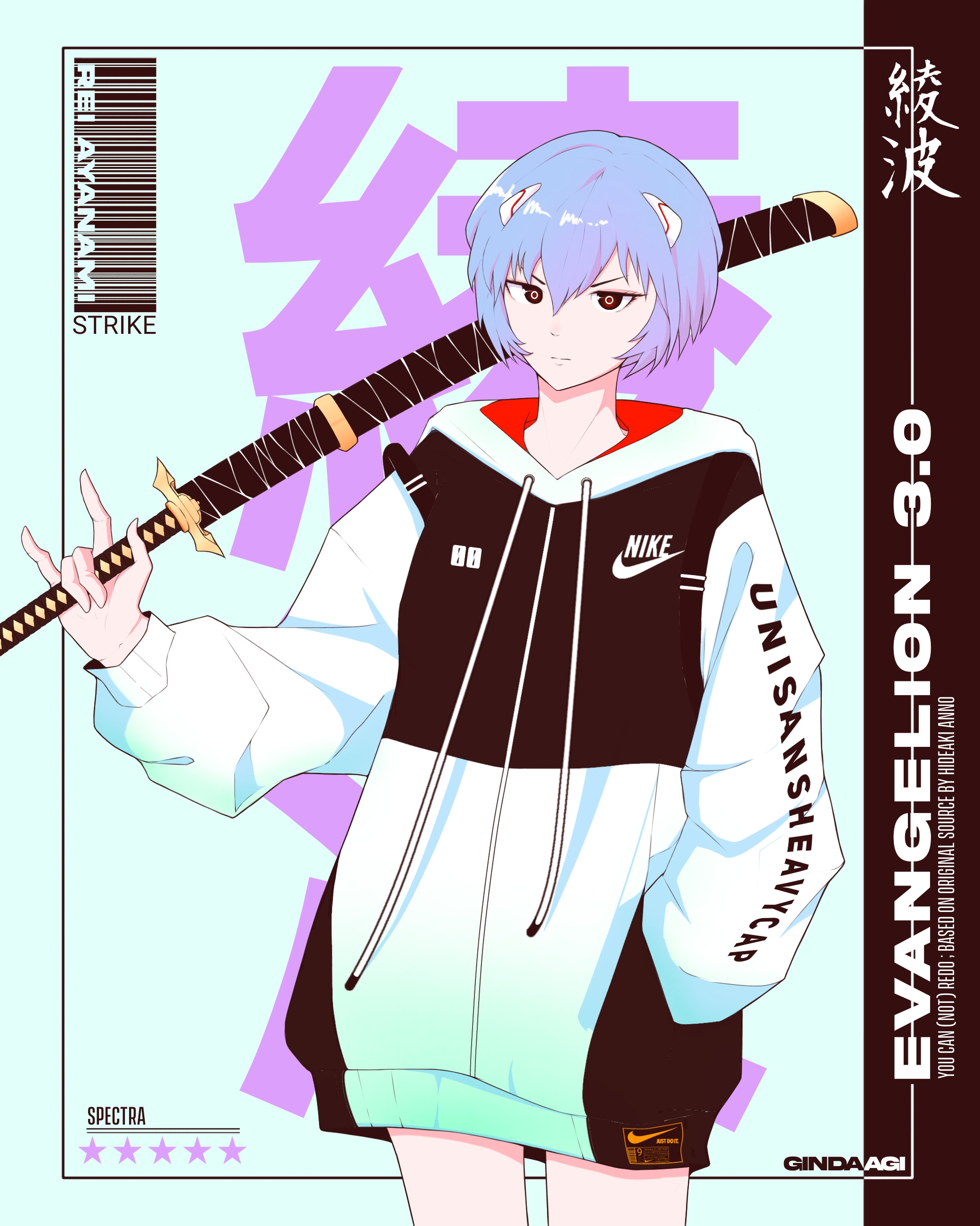 Avetetsuya Studios - evangelion rei ayanami character design casual