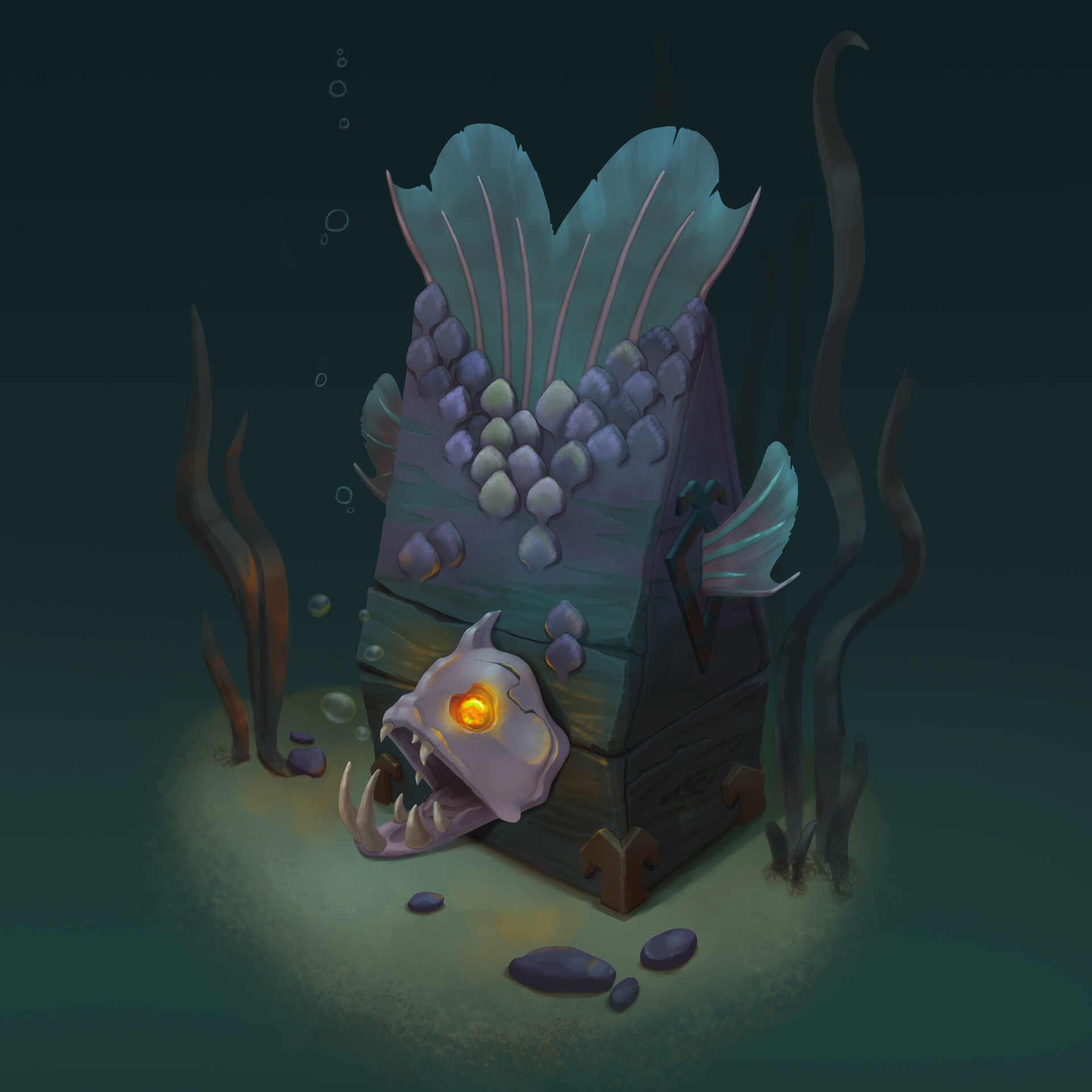 ArtStation - Mermaid chest
