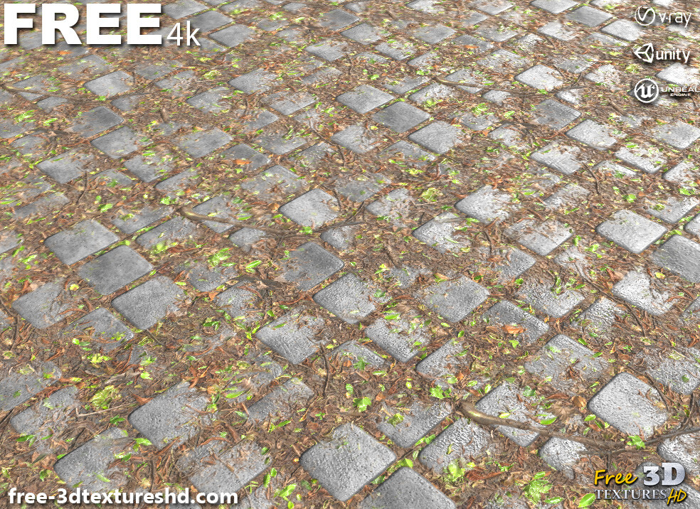 PBR Textures Free Download - Dirty Concrete pavement 3D Texture PBR in ...