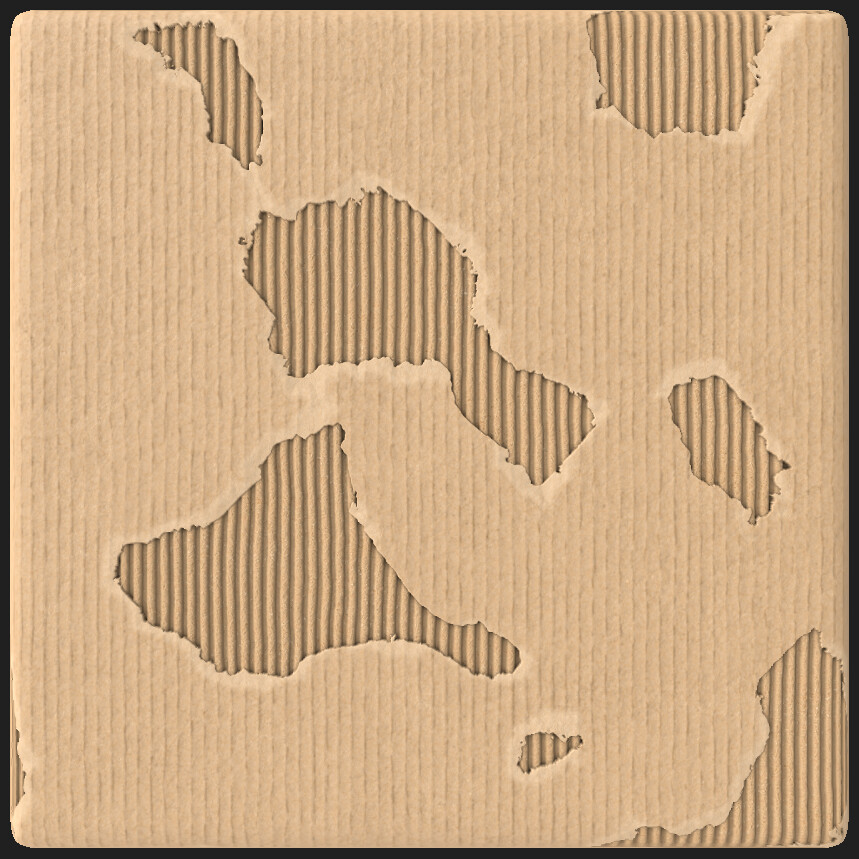 Zachary Ashenford - Cardboard Damageable - Substance Designer