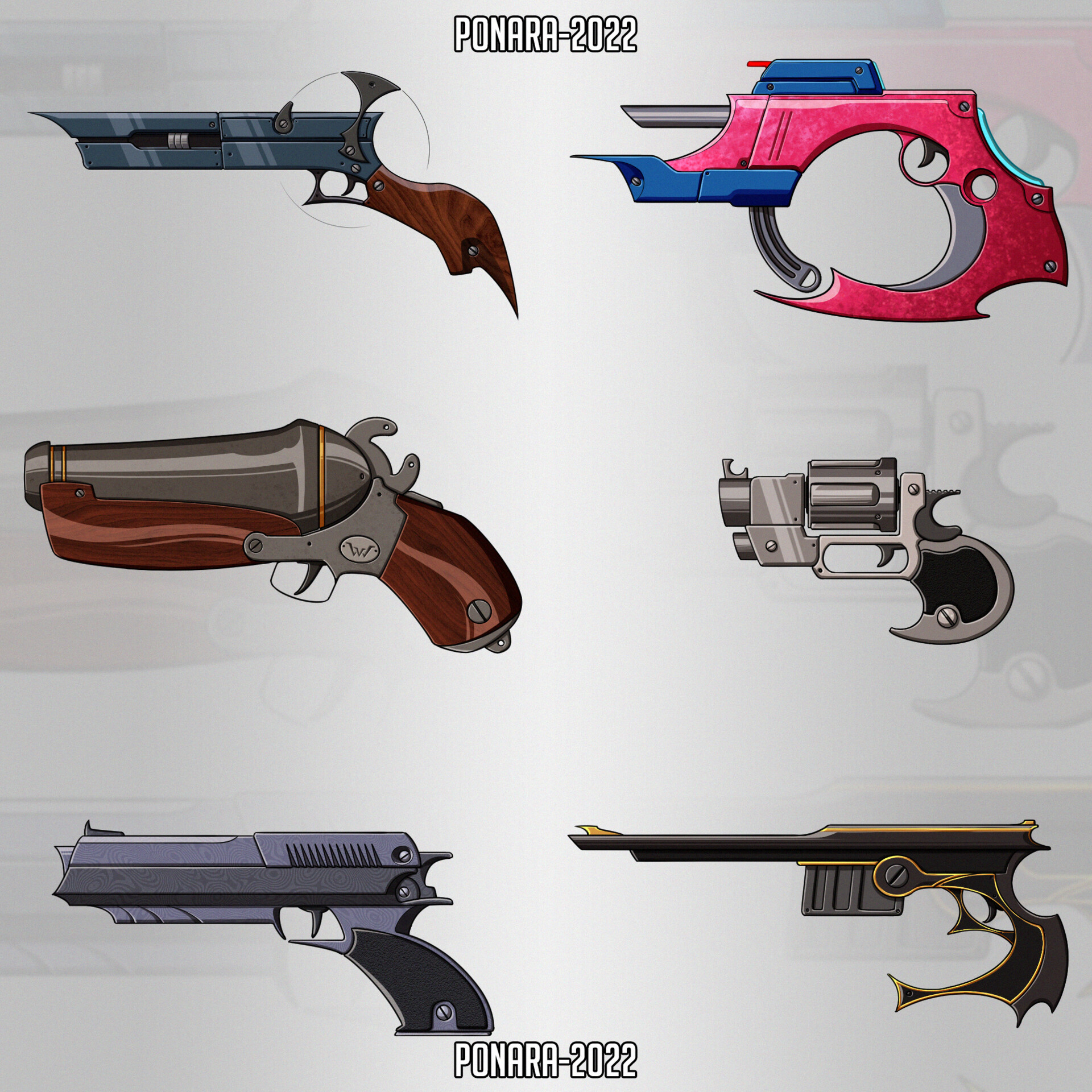 ArtStation - Prop design: Guns