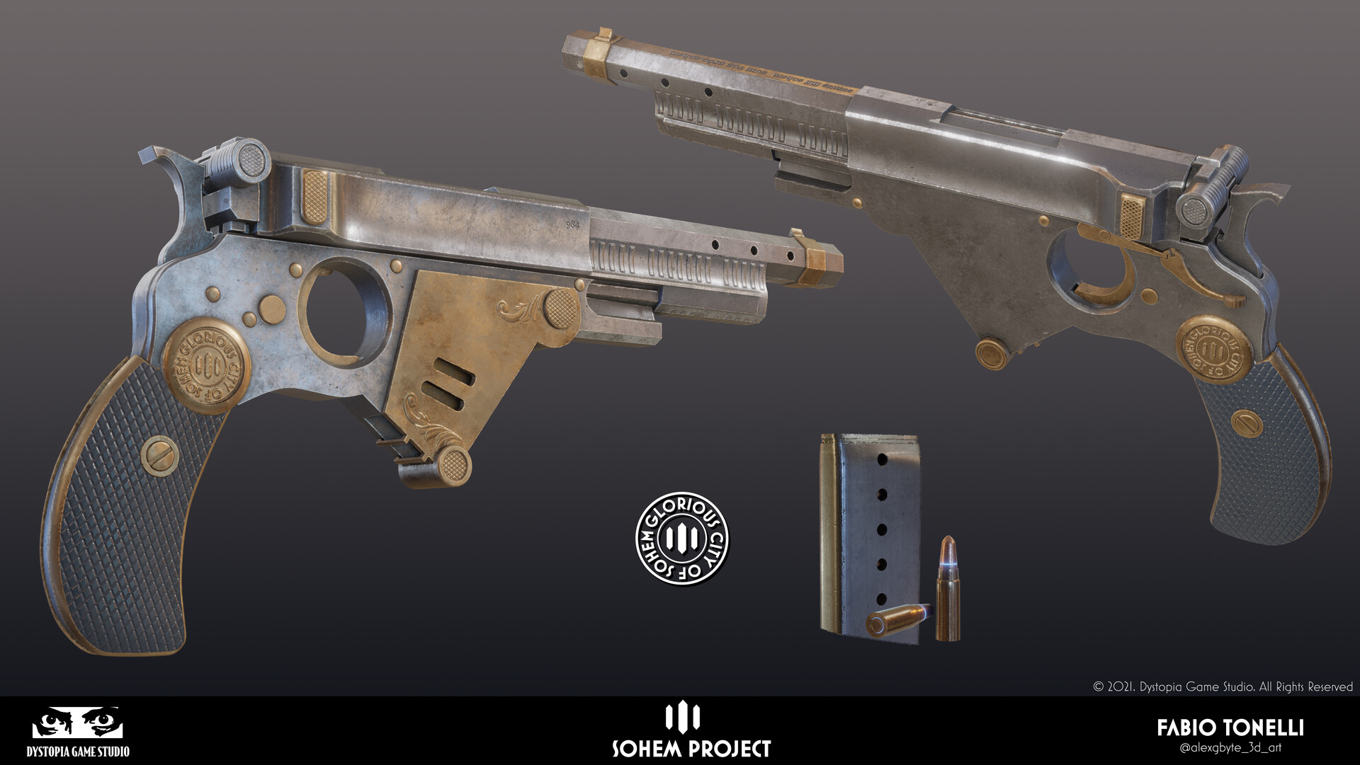 ArtStation - Fulmen steampunk gun #sohemproject