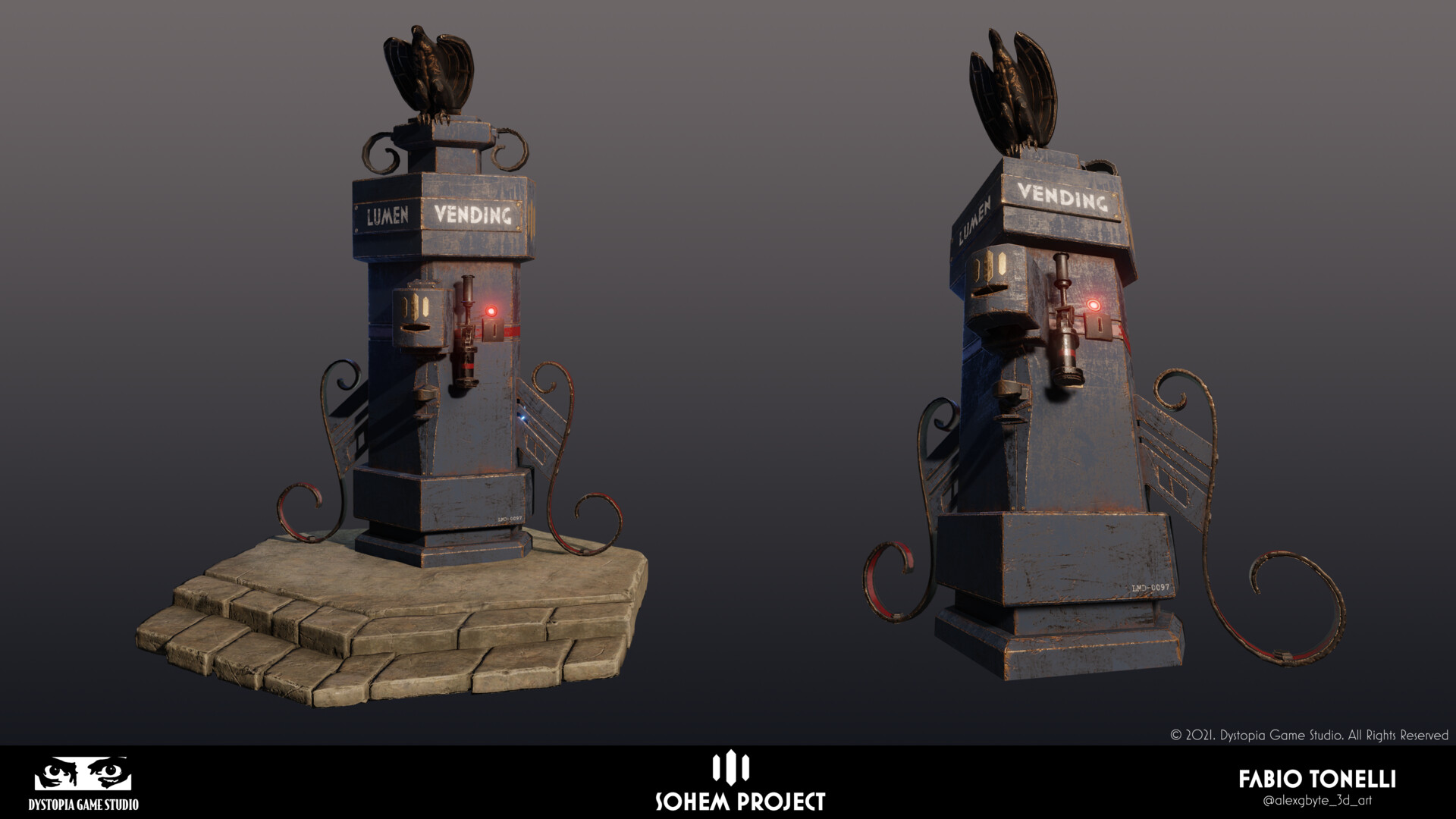ArtStation - Steampunk vending machine for fuel #sohemproject