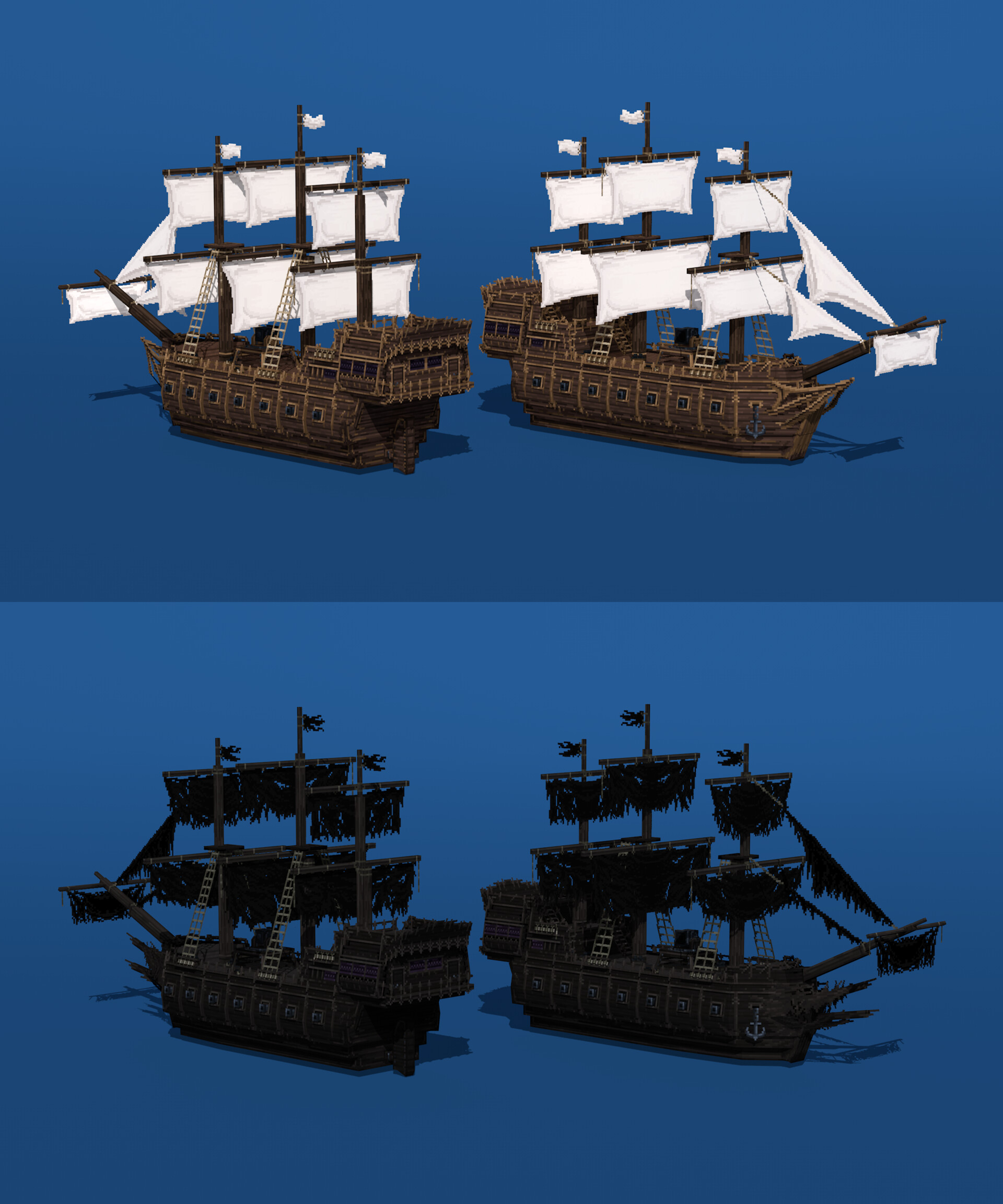 ArtStation - Ghost ship and purified ship