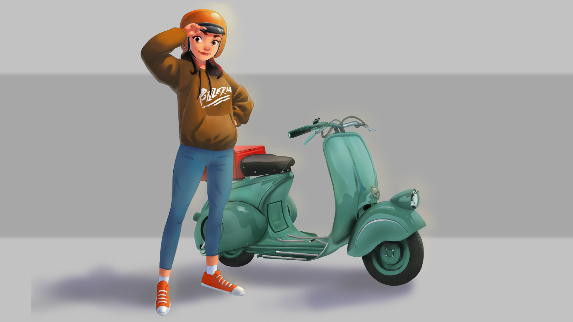 ArtStation - Delivery girl character concept
