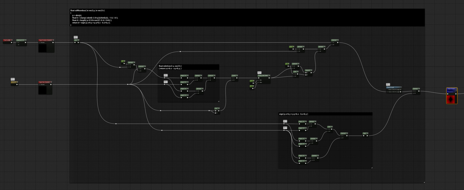 Fabrizio Bergamo - 2D SDF - Advanced Shapes - Material Function Library UE5