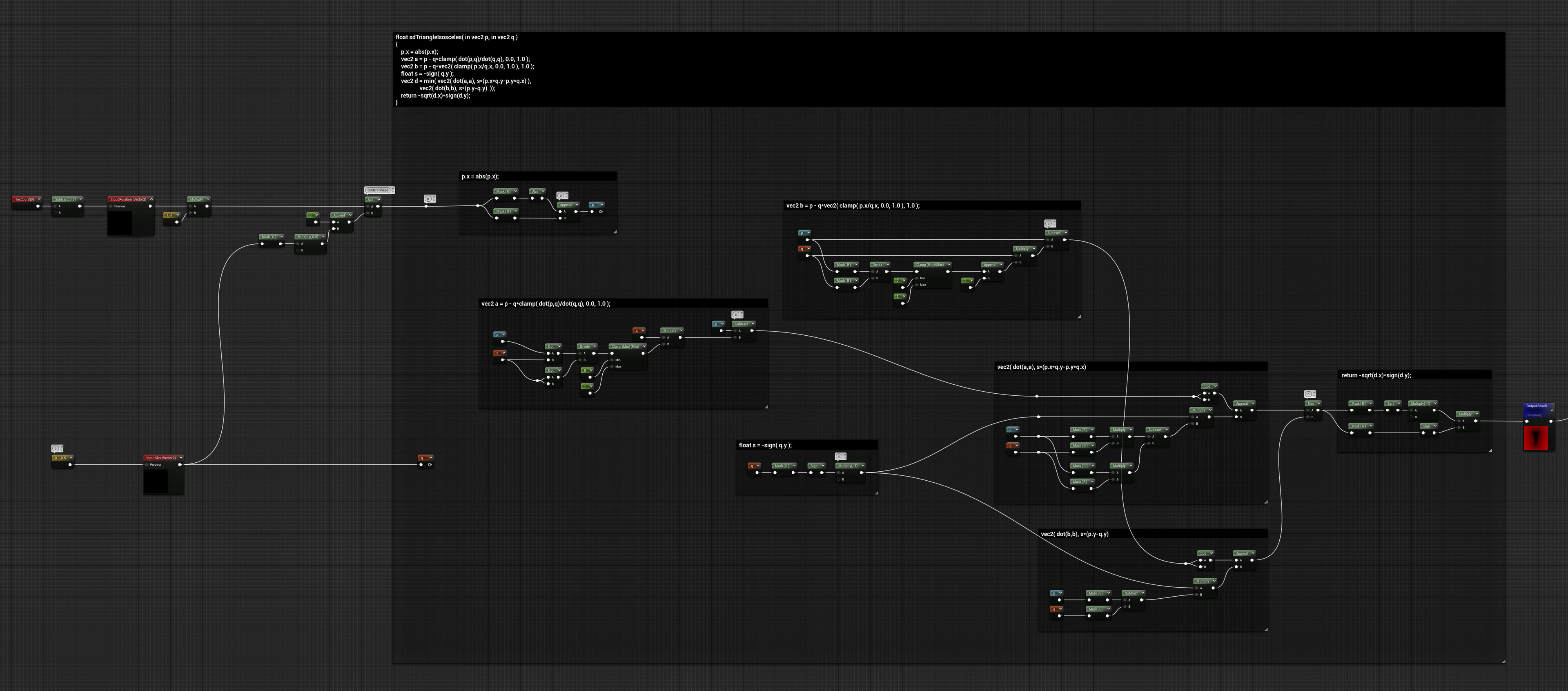 Fabrizio Bergamo - 2D SDF - Advanced Shapes - Material Function Library UE5