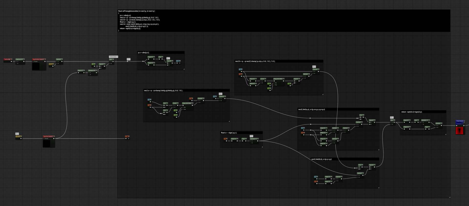 Fabrizio Bergamo - 2D SDF - Advanced Shapes - Material Function Library UE5