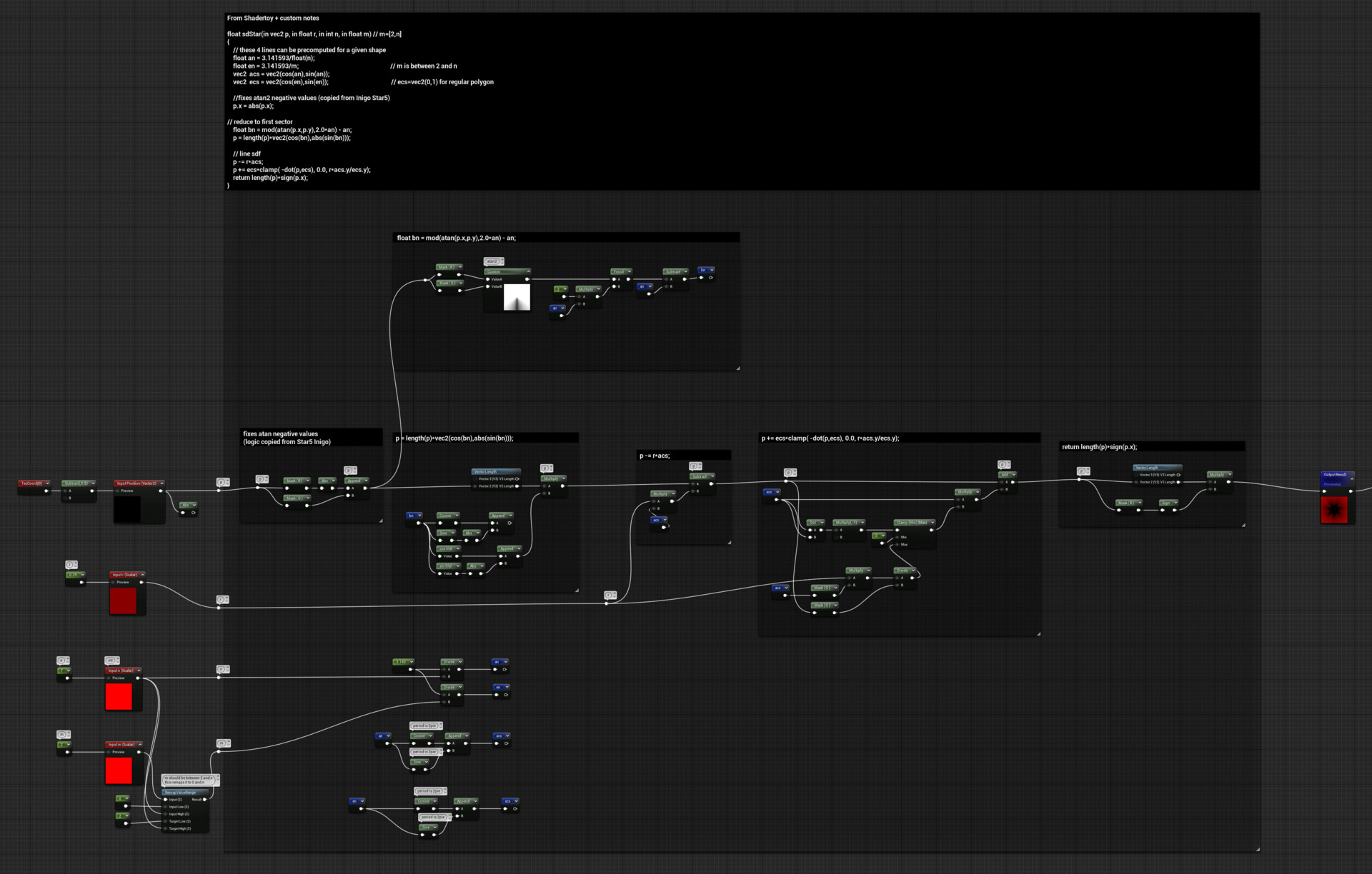 Fabrizio Bergamo - 2D SDF - Advanced Shapes - Material Function Library UE5