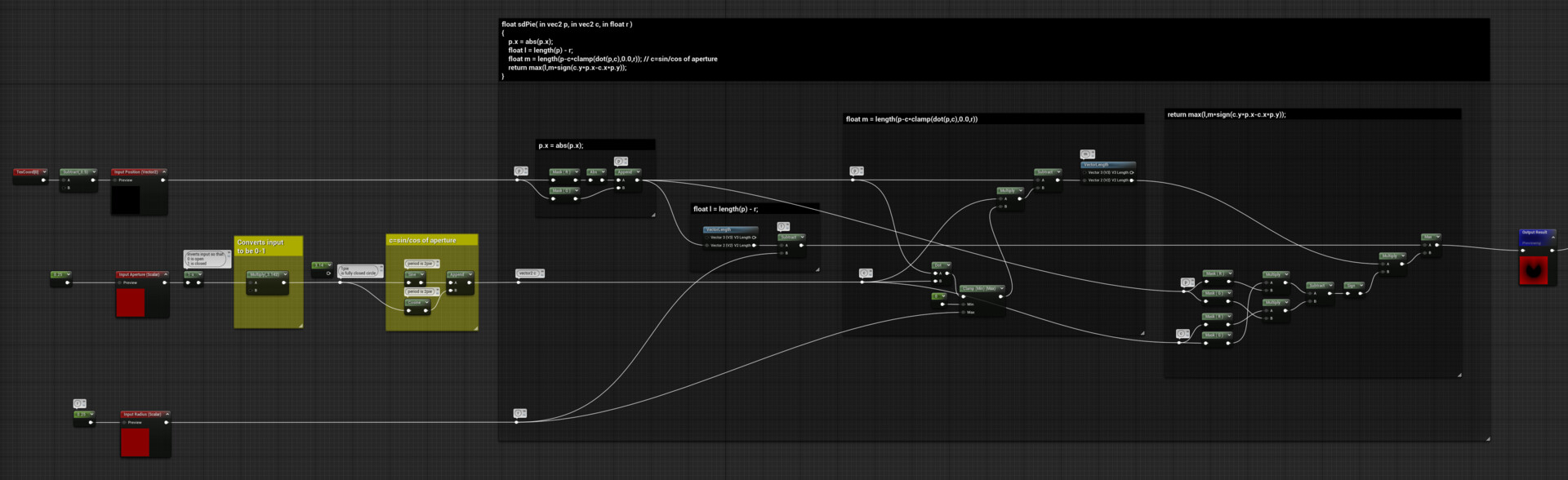 Fabrizio Bergamo - 2D SDF - Advanced Shapes - Material Function Library UE5