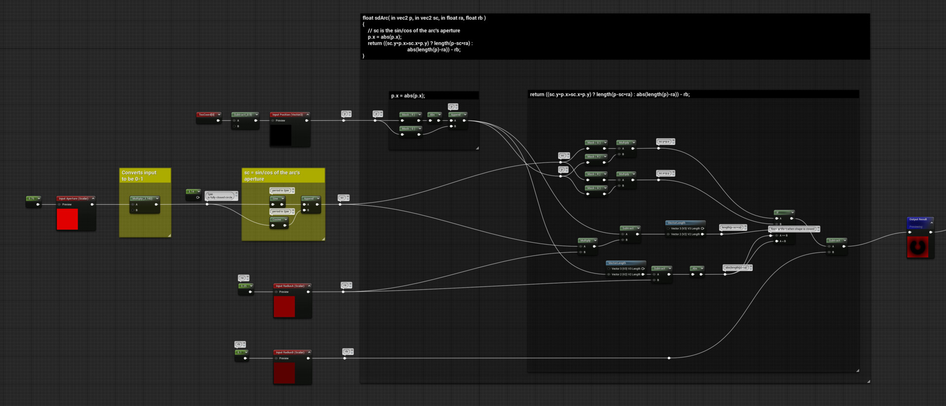 Fabrizio Bergamo - 2D SDF - Advanced Shapes - Material Function Library UE5