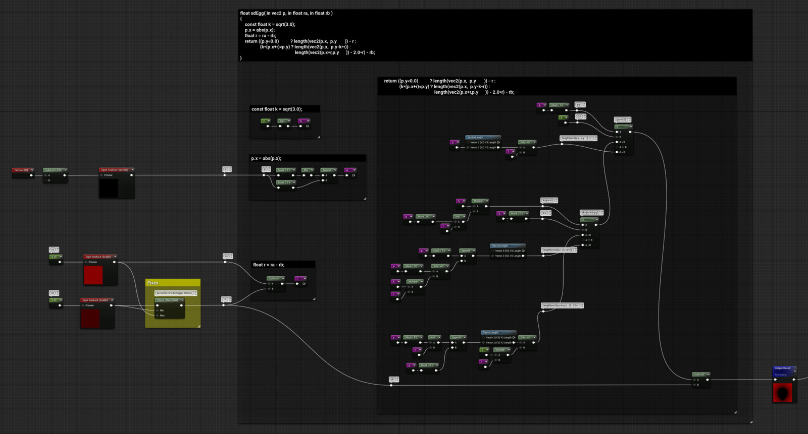 Fabrizio Bergamo - 2D SDF - Advanced Shapes - Material Function Library UE5