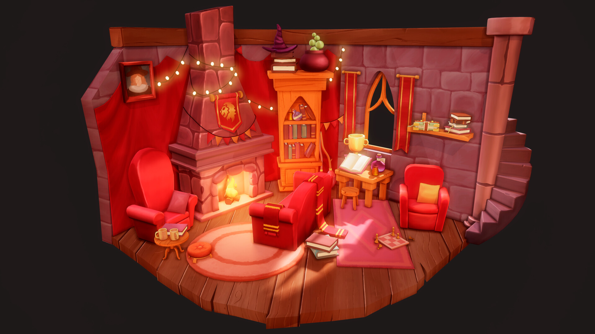 ArtStation - Gryffindor Common Room