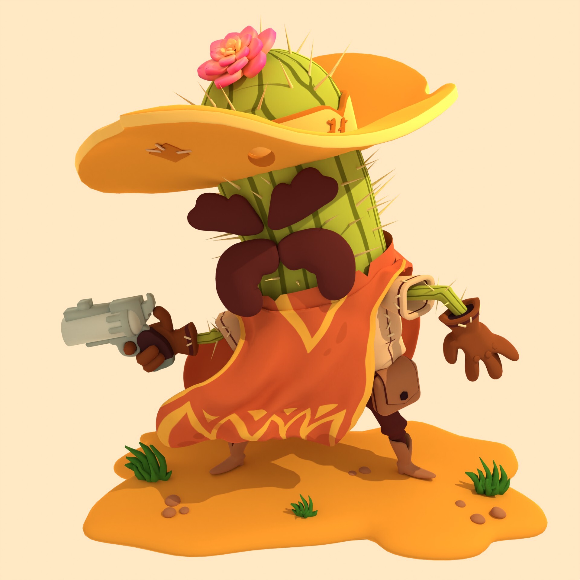 ArtStation - Wild West Cactus :)
