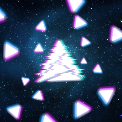 ArtStation - Glitch triangle in space