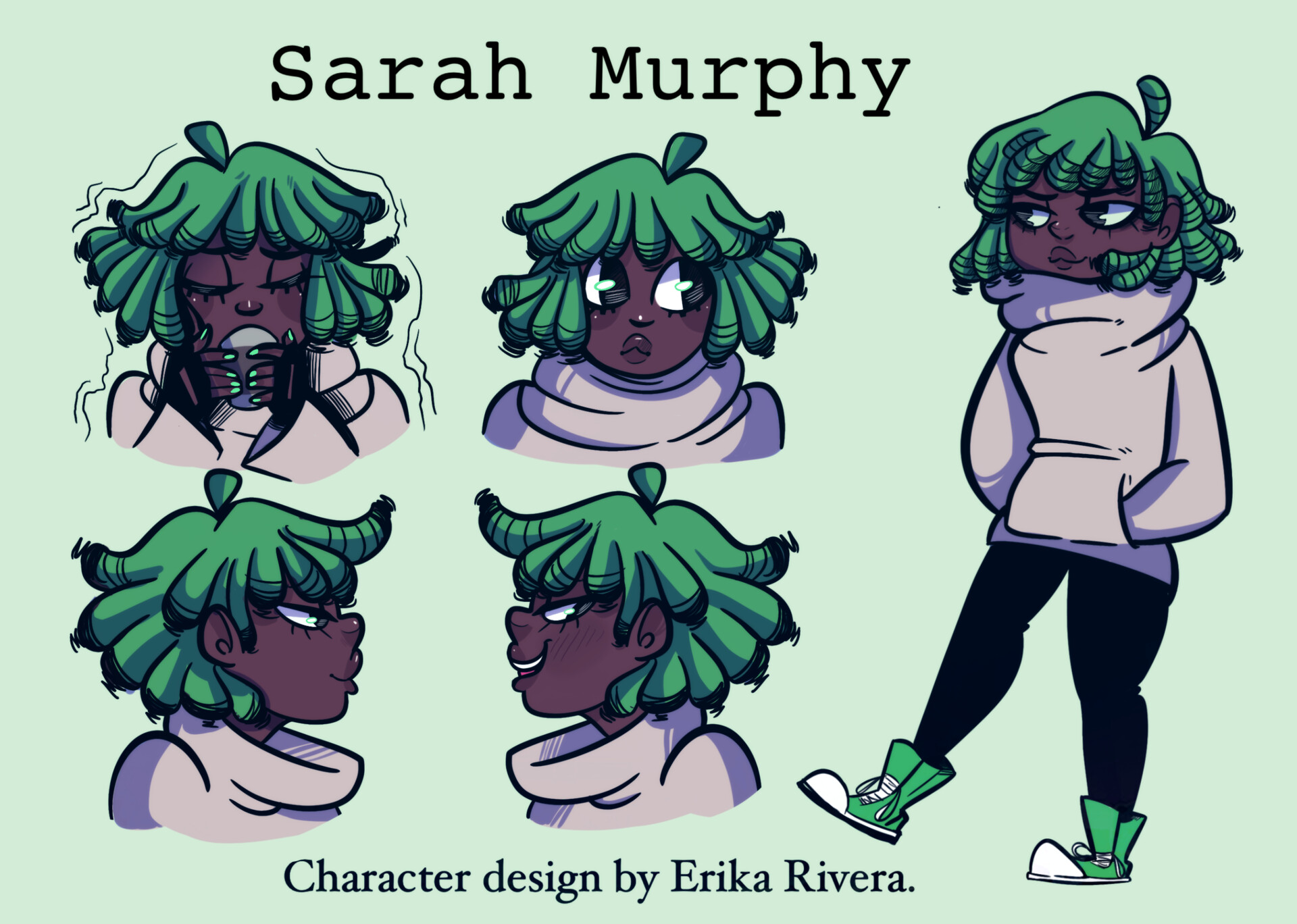 ArtStation - Sarah Murphy character design sheet