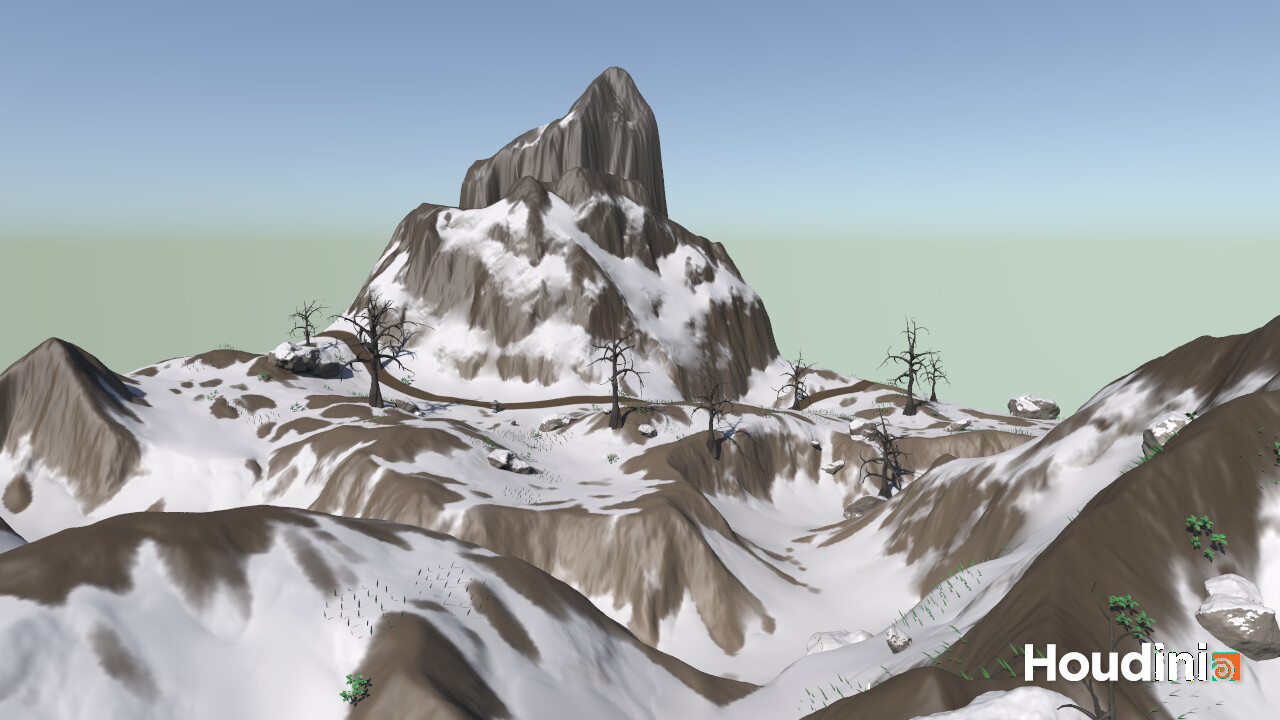 ArtStation - Houdini Snowy Valley Demo