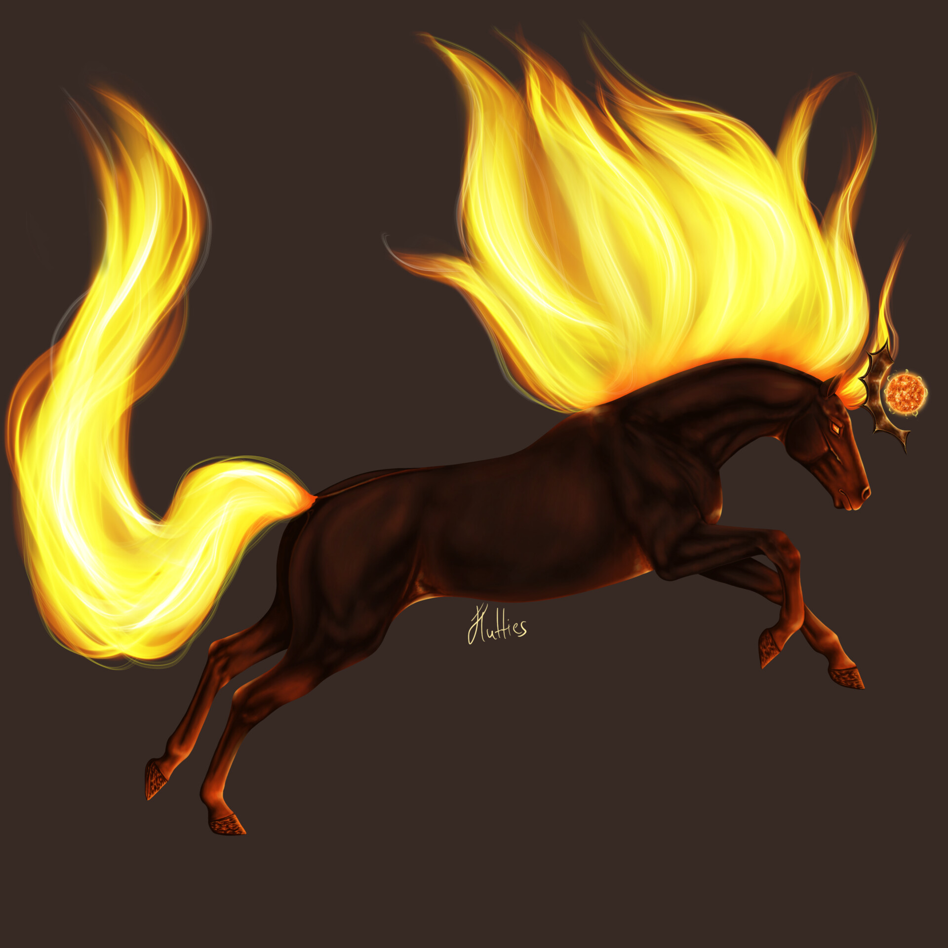 how to draw a fire unicorn