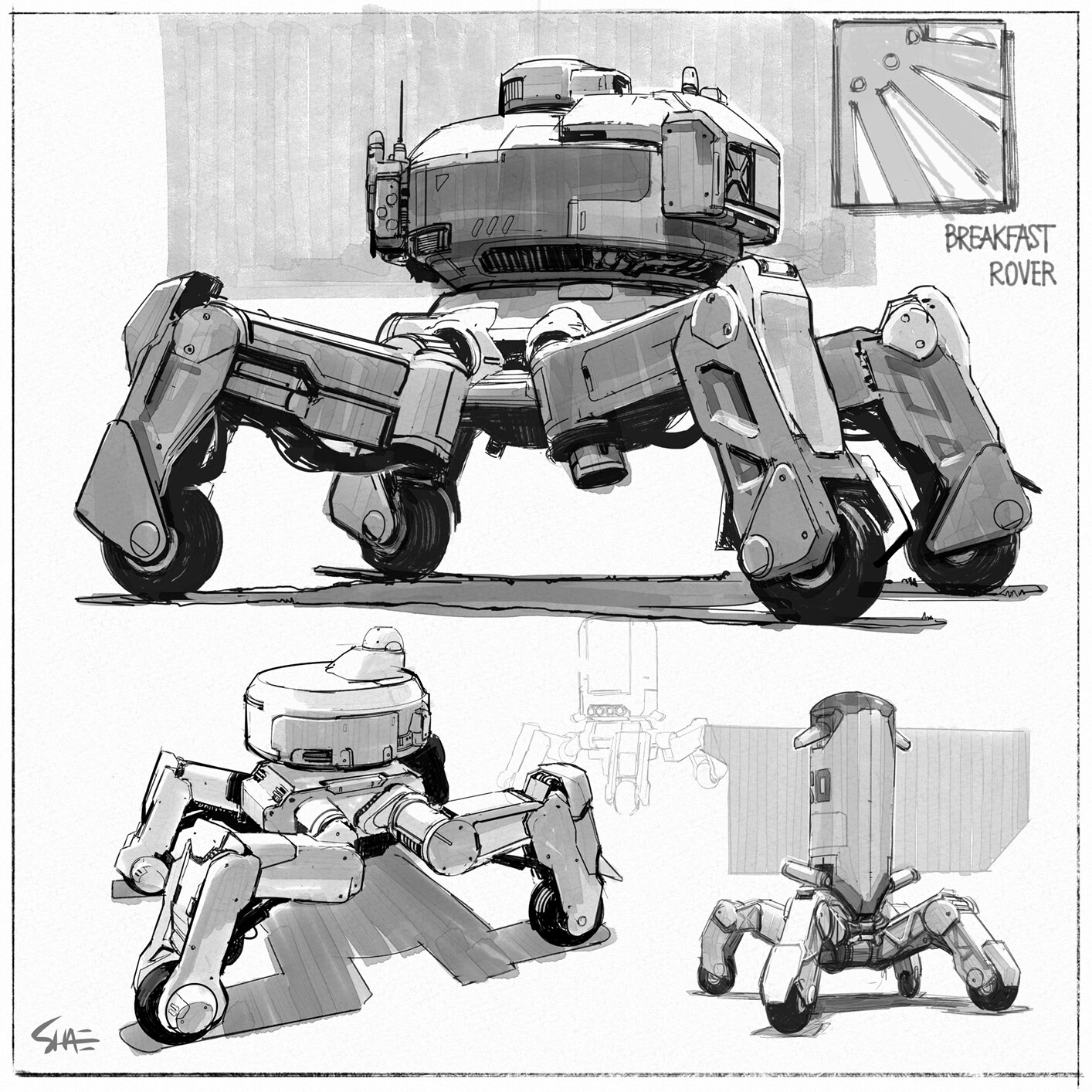 ArtStation - Various Sketches and Doodles for Rovers...