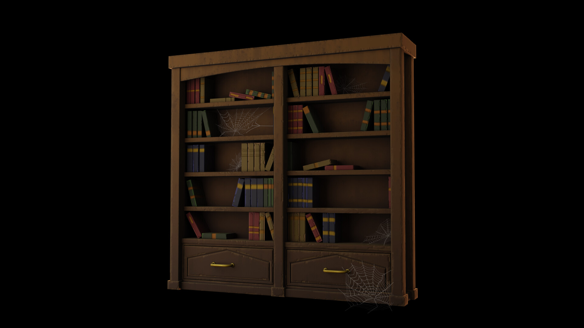 ArtStation - Stylized Spooky Bookshelf