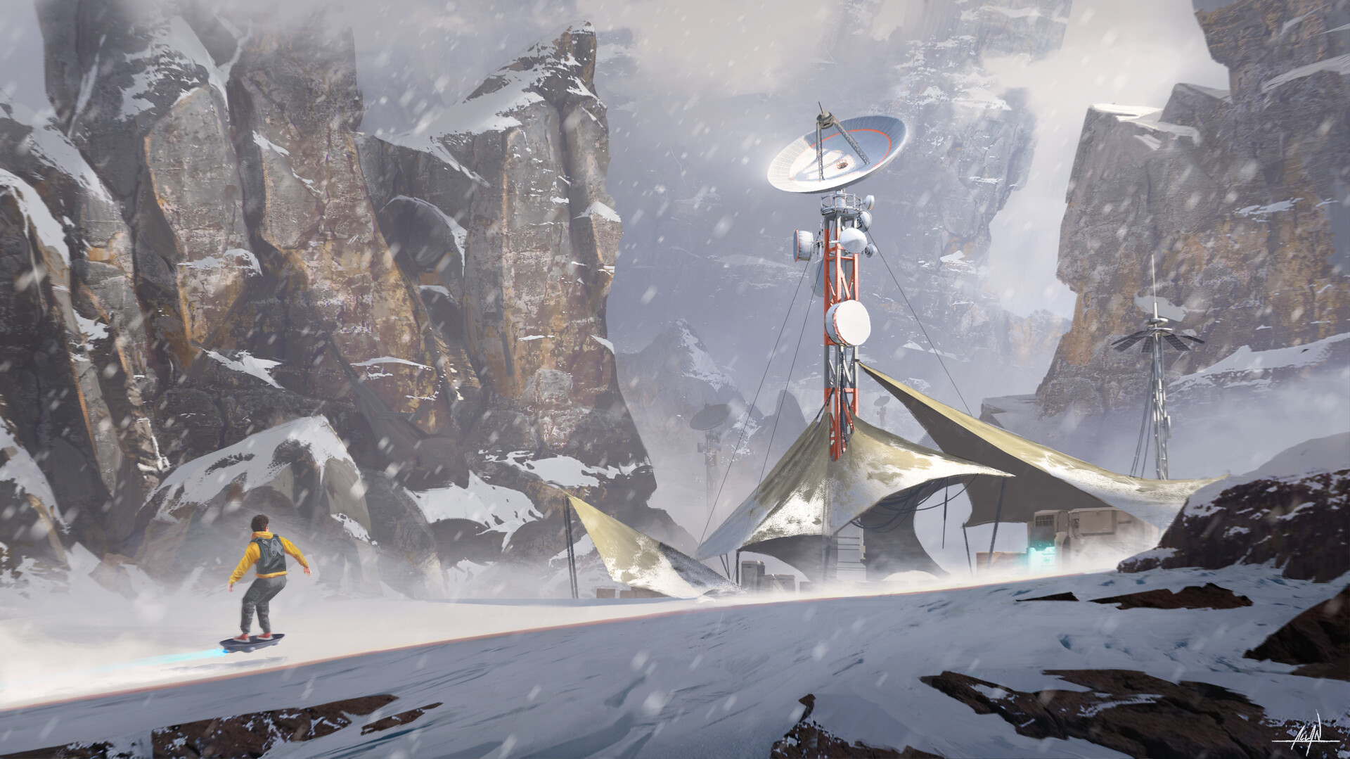 ArtStation - Radio Tower POI - Midshot