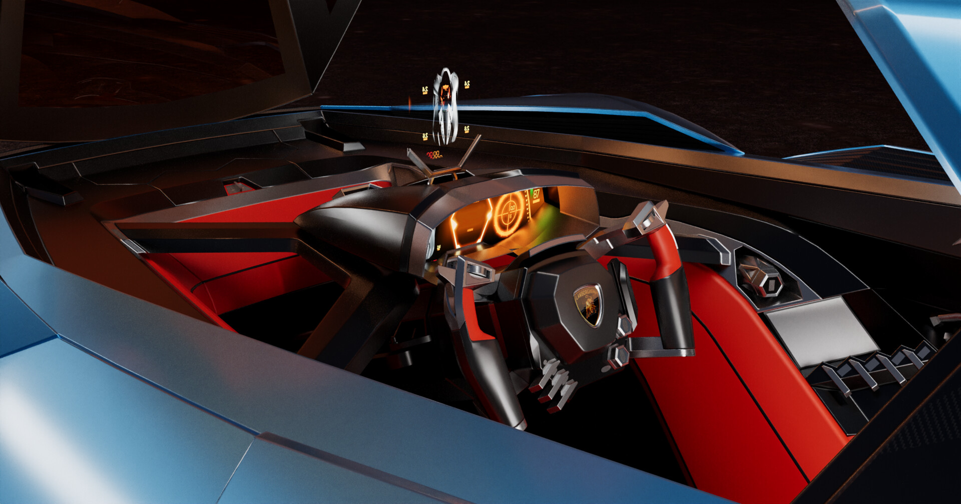 Interior Do Lamborghini Egoista