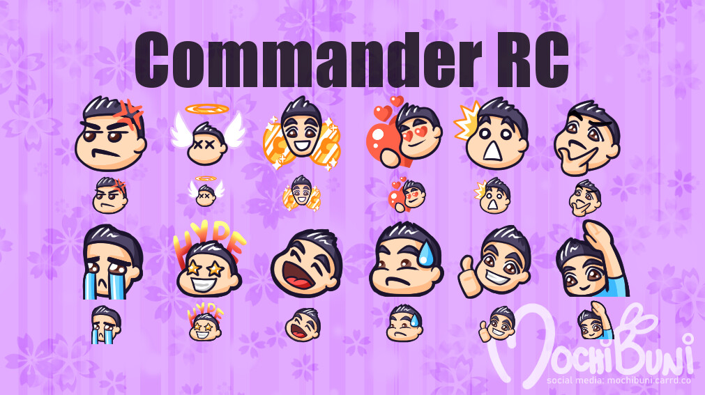 ArtStation - Commission - Commander RC Twitch Emotes