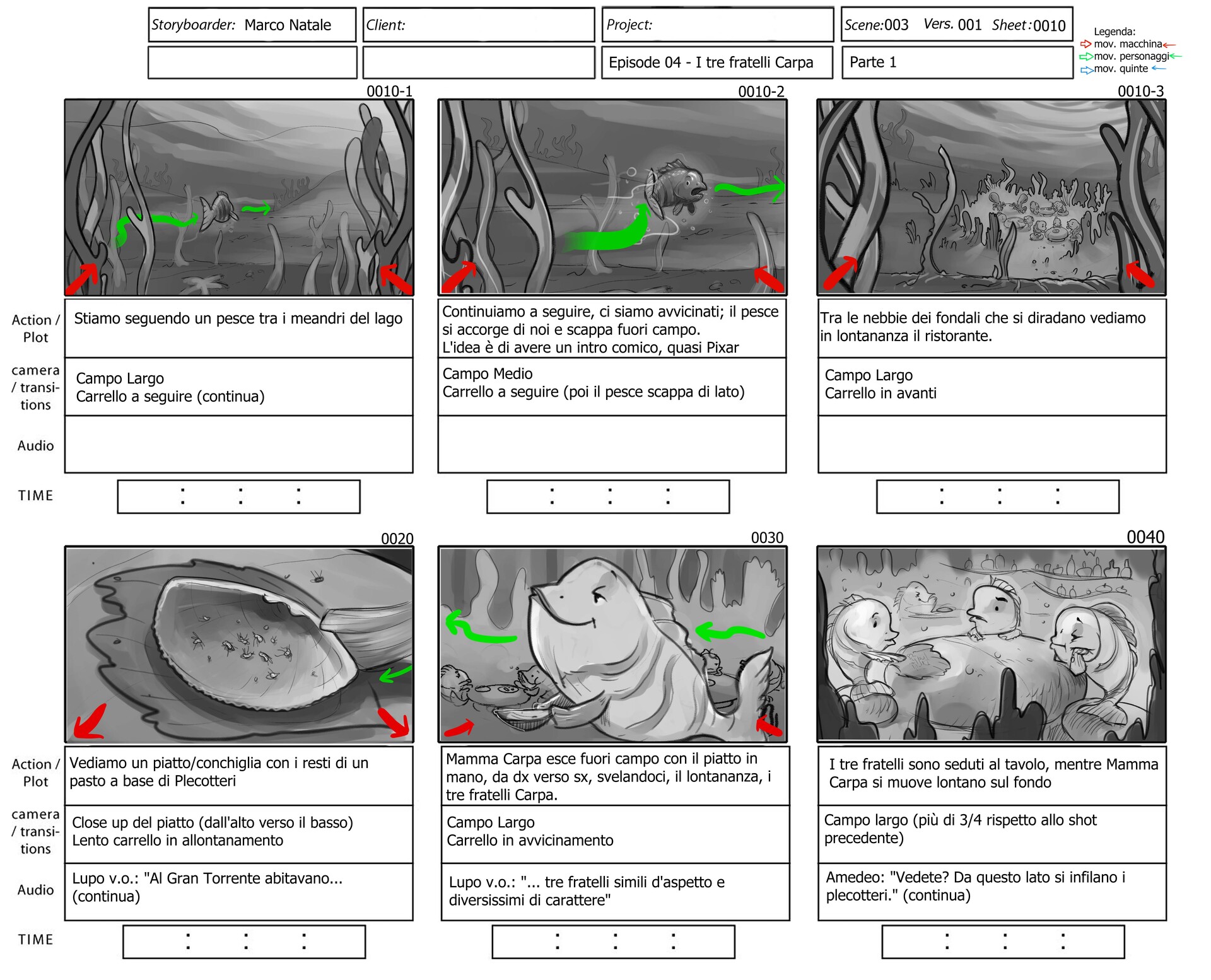 ArtStation - Few shots storyboard - Lupo racconta Sma - Brandon Box