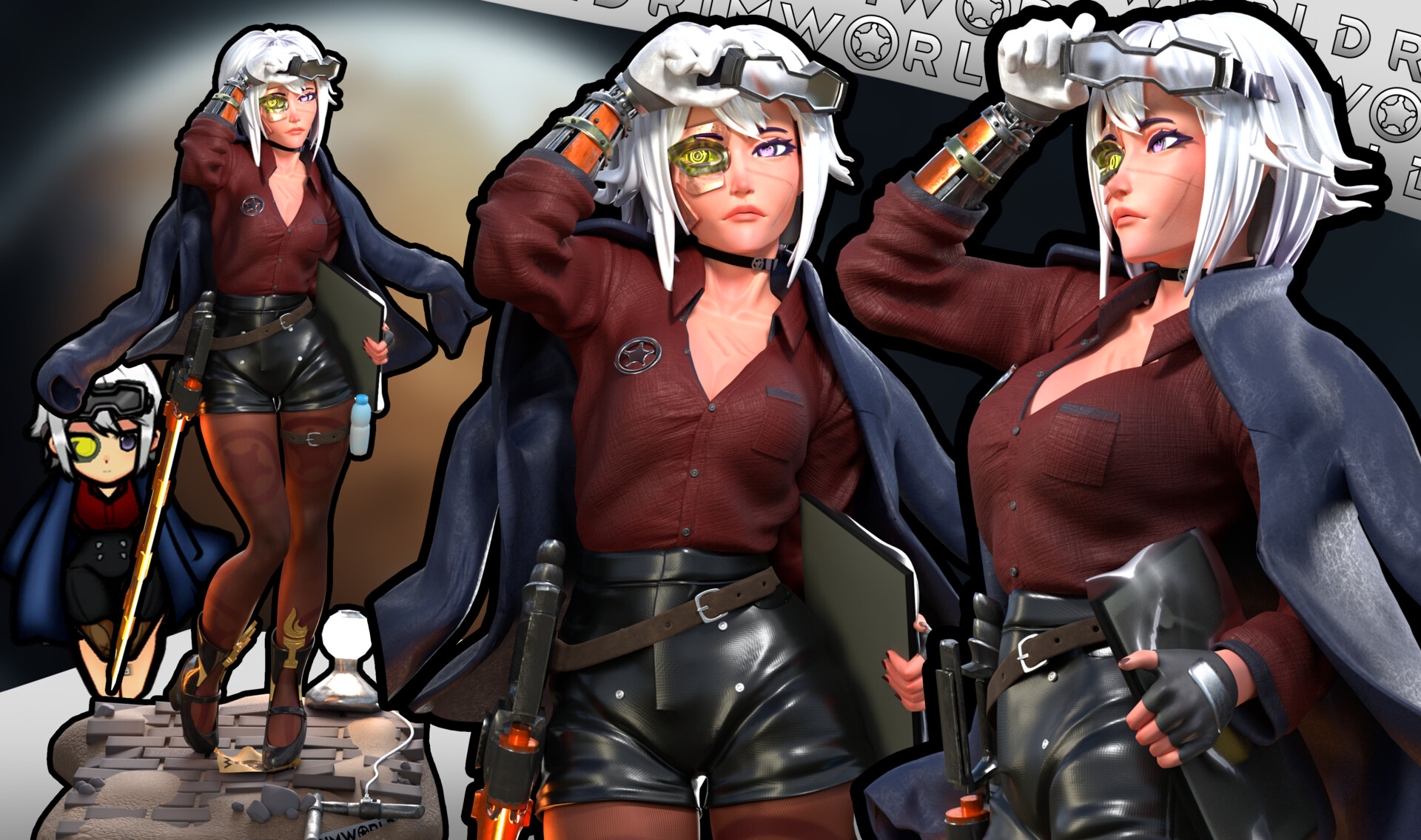 ArtStation - Auora "Lora" Tucker The Leader of Colony on Rimworld