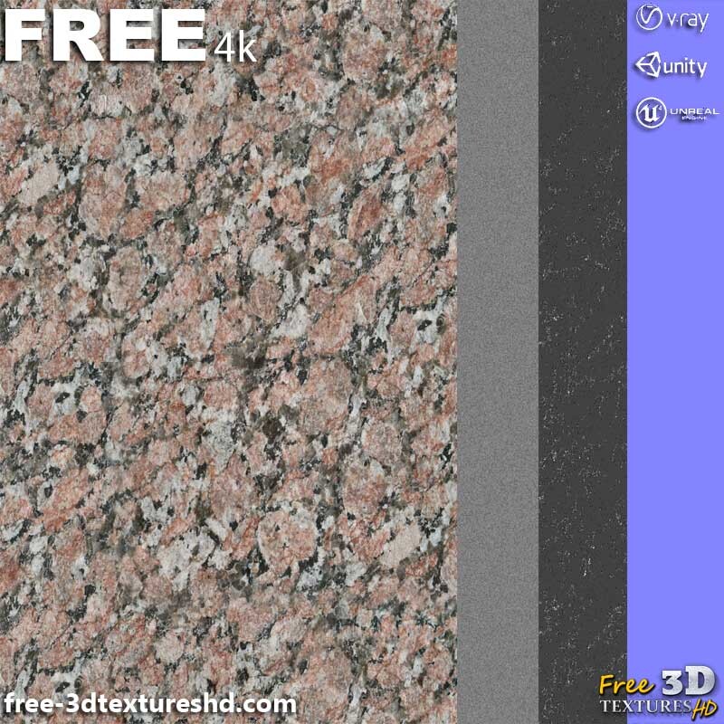 PBR Textures Free Download - Red granite Marble 3d Texture PBR in High ...