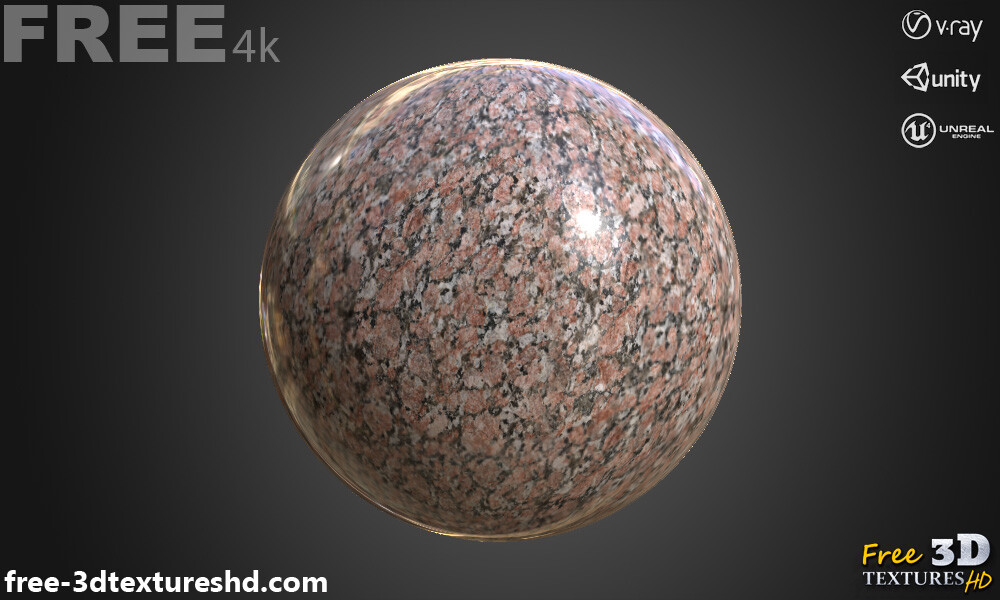 PBR Textures Free Download - Red granite Marble 3d Texture PBR in High ...