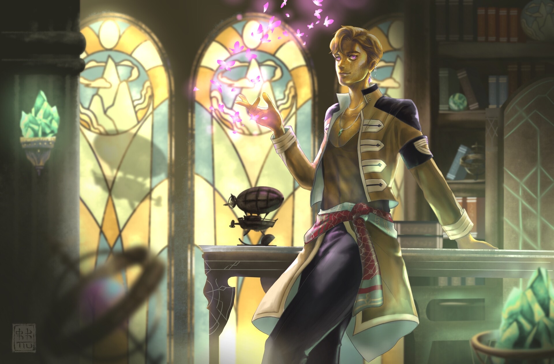 ArtStation - Golden Earth Genasi Splash Art