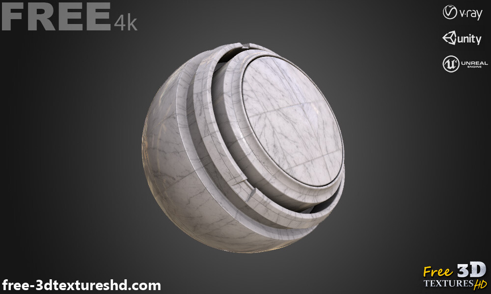 PBR Textures Free Download - White Marble Tiles 3d Texture PBR High ...