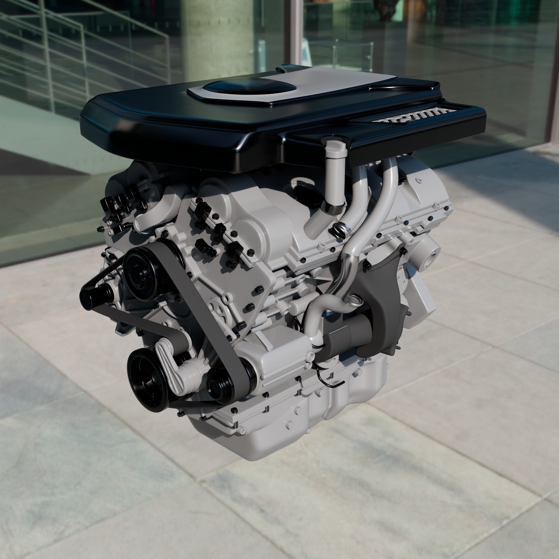 ArtStation - A V6 Turbo Engine