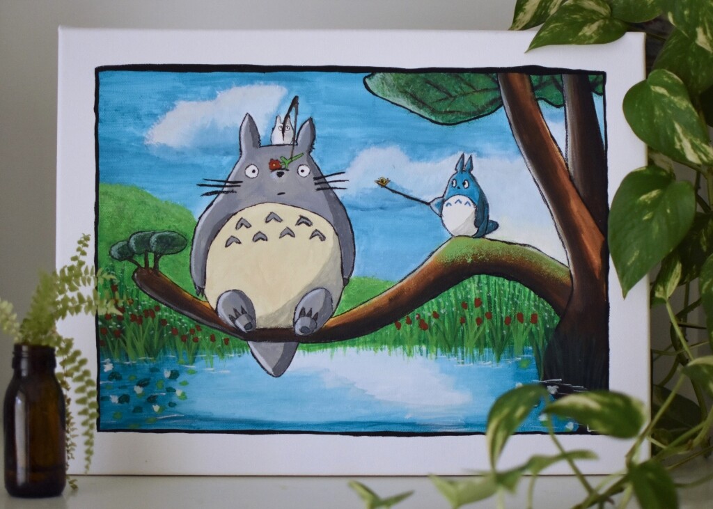 ArtStation - Totoro on a Tree - Fanart