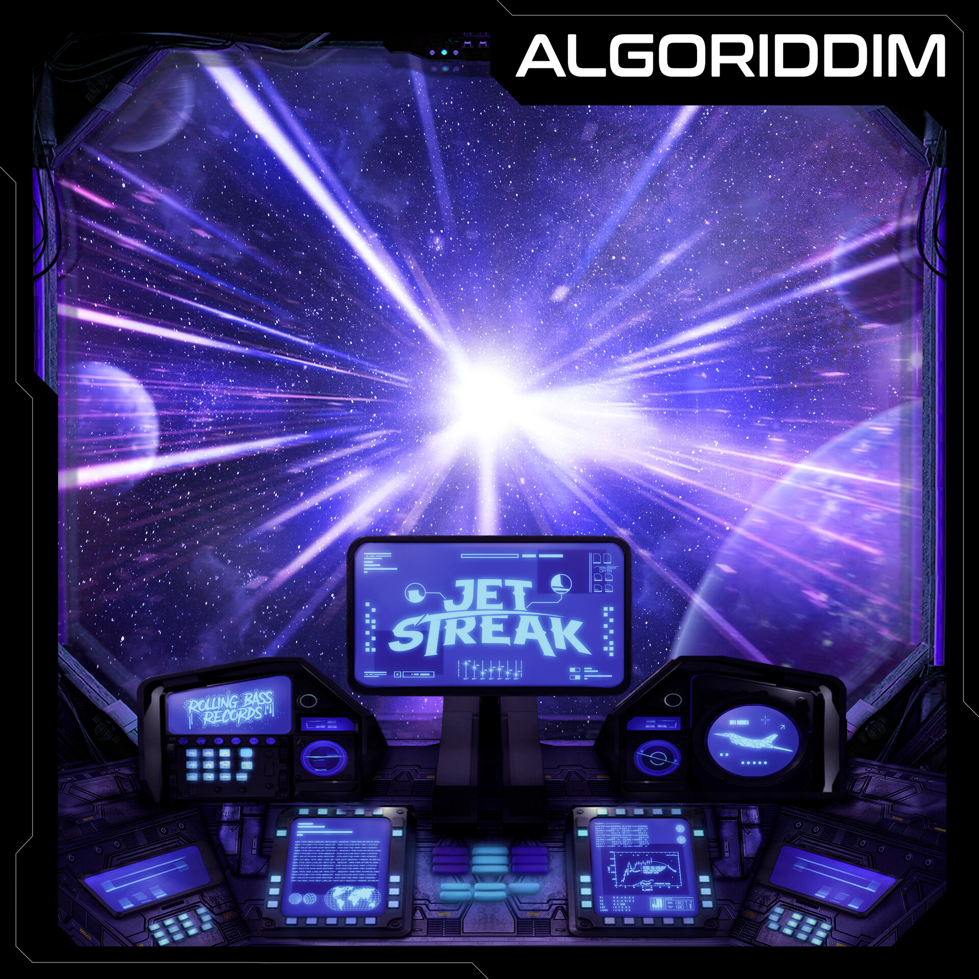 ArtStation - COVER ART FOR: JET STREAK - ALGORIDDIM [ROLLING BASS RECORDS]